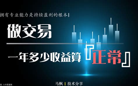 做交易一年多少收益算正常 马枫做交易 马枫做交易 哔哩哔哩视频