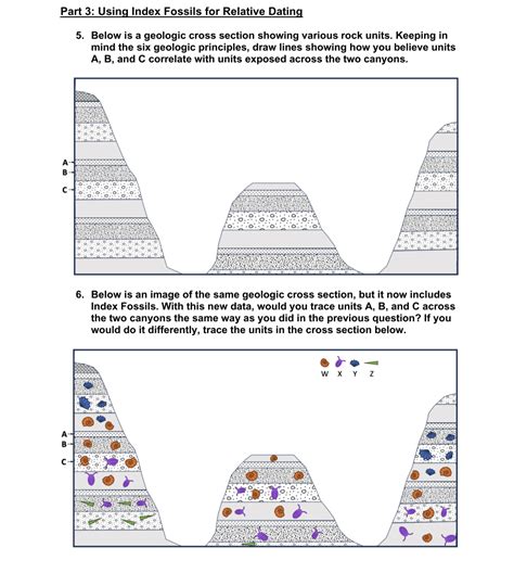 solved part 3 using index fossils for relative datingbelow