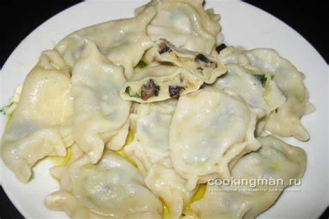 Вареники с картошкой и грибами - Кулинария для мужчин