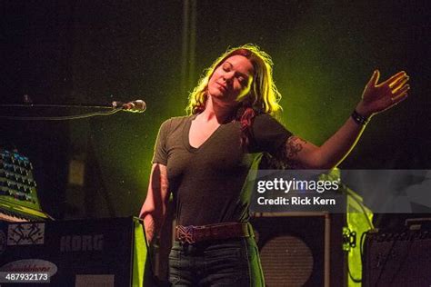 Musician Zia Mccabe Of The Dandy Warhols Performs On Stage During Day