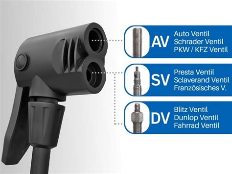 Hilo Sports Kompakte Radpumpe Für Alle Ventile Dv Sv Av Kleine