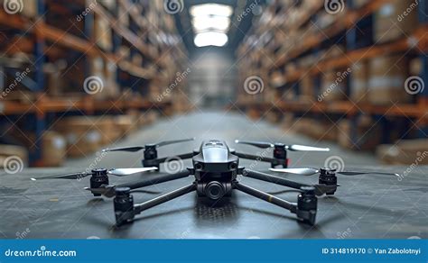 Drone Powered Inventory Precision In A Modern Warehouse Concept Drone Tech Inventory