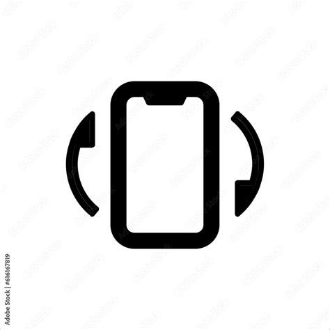Mobile Screen Rotation Vector Icon For Website Design App UI Isolated On White Background