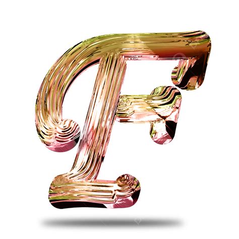 유리 효과의 문자 F 로즈 골드 크롬 투명 캐릭터 금 Png 일러스트 및 Psd 이미지 무료 다운로드 Pngtree