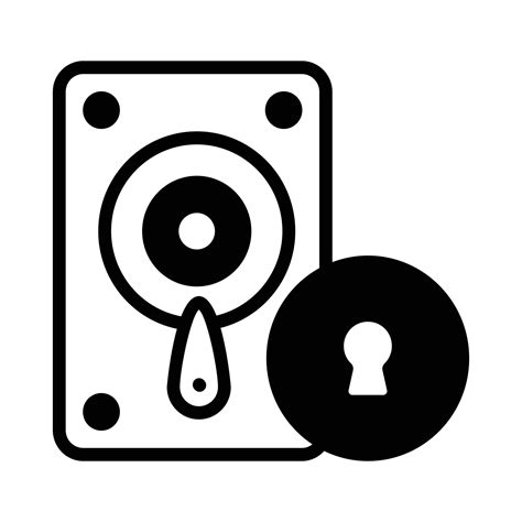 Hard Disk Drive Security Icon Data Protection Security Concept 30745290 Vector Art At Vecteezy