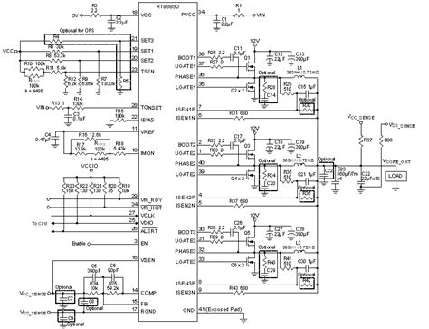 Rt8889d 3 Phase Pwm Controller With Triple Integrated Drivers For Vr125 Cpu Core Power Supply