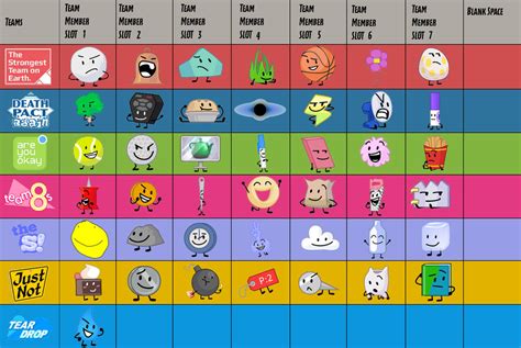 Bfdi Tpot Intro Contestant Cast In Teams 26 Septe By Abbysek On Deviantart