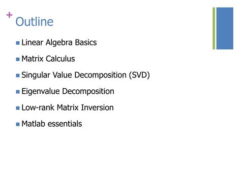 Ppt Review Of Linear Algebra Introduction To Matlab Powerpoint