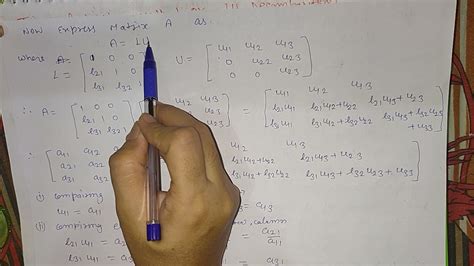 Triangularization Or Lu Decomposition Method Exercise 23