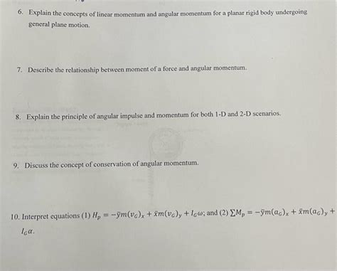 Solved Explain The Concepts Of Linear Momentum And Chegg