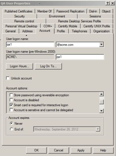 enforcing smart card authentication