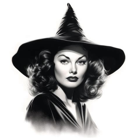Premium Photo Captivating Black And White Drawing Of Ava Gardner In