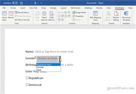 How To Create Fillable Forms In Microsoft Word