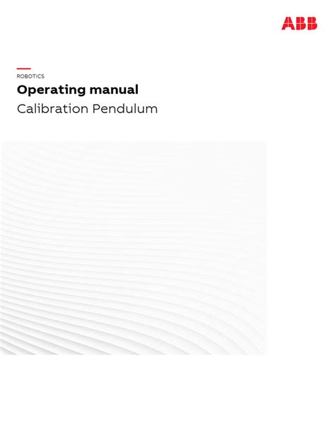 3hac16578 Om Calibration Pendulum En Pdf Calibration All Rights Reserved