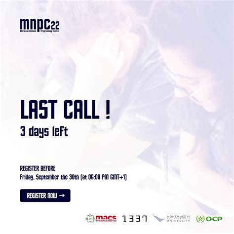 Mnpc Moroccan National Programming Contest On Linkedin 📢📢 Last Call