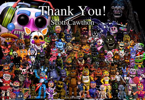 Official Thank You For 10 Years Scott Rfivenightsatfreddys