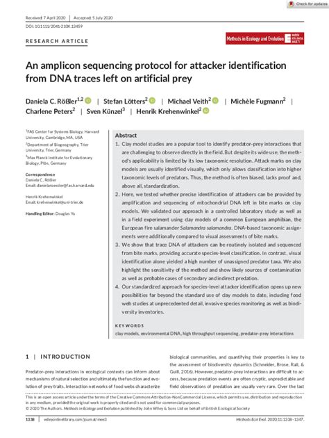 Fillable Online An Amplicon Sequencing Protocol For Attacker
