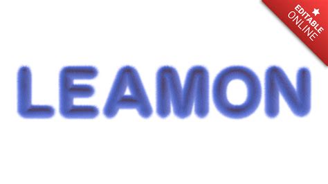 Leamon Blue Fur Font Text Effect Generator