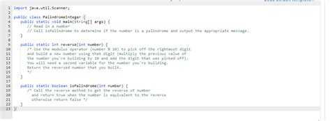 Solved Java A Number Is A Palindrome If Its Reversal Is