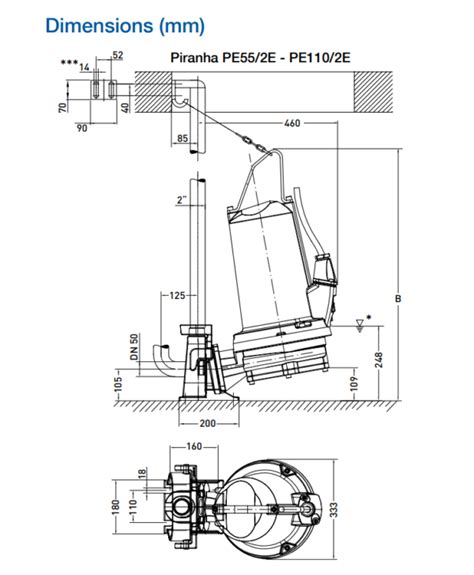 Pe70 2d E Piranha Pe Submersible Grinder Pumps Type Abs Sulzer