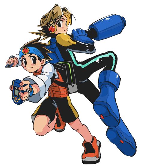 Megamanexe Lan Hikari And Hub Hikari Mega Man And 1 More Drawn By
