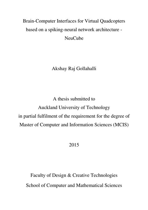 Pdf Brain Computer Interfaces For Virtual Quadcopters Based On A Spiking Neural Network