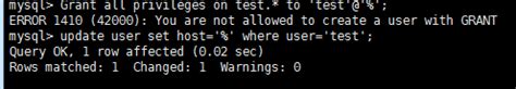 mysql 报错 ERROR You are not allowed to create a user with GRANT解决办法 Mysql 脚本之家