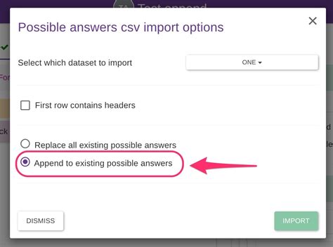 import and export possible answers epicollect5 user guide