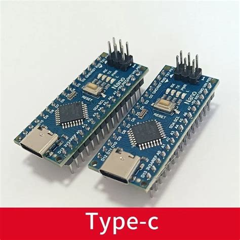 Контроллер arduino nano v3 0 совместимый atmega328p ch340 type c usb