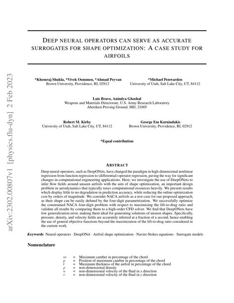 Pdf Deep Neural Operators Can Serve As Accurate Surrogates For Shape