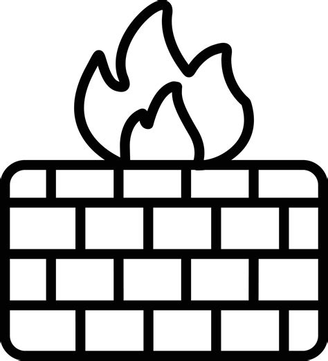 Firewall Line Icon 10918970 Vector Art At Vecteezy