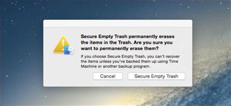 how to securely empty the trash in os x