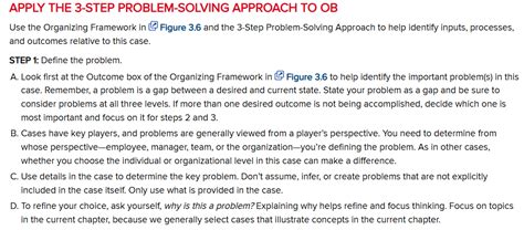 solved apply the 3 step problem solving approach to obuse