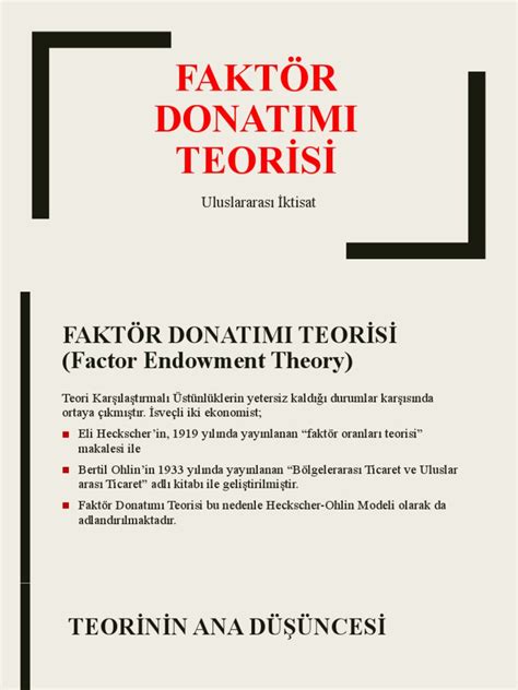 Stolper Samuelson Gelir Dağılımı Pdf