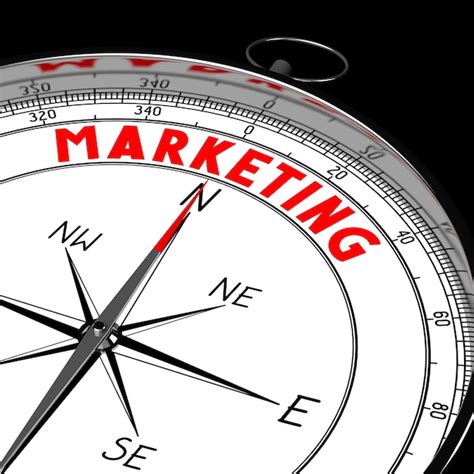 Premium Photo Marketing Compass On Black Background 3d Illustration