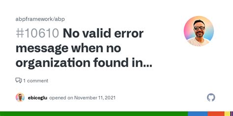 No Valid Error Message When No Organization Found In Abp Login · Issue