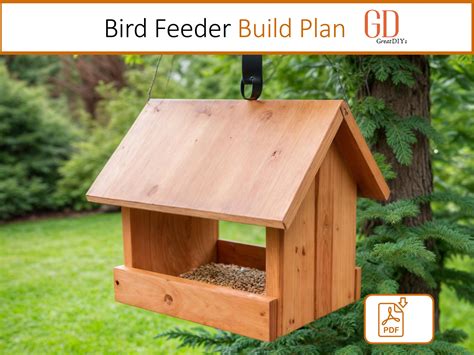 Diy Bird Feeder Plan Step By Step Woodworking Plans Pdf Download Etsy