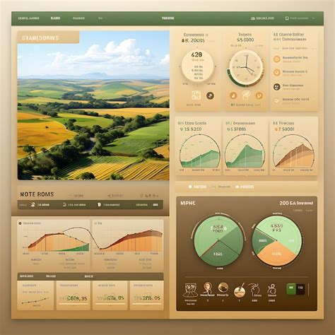Premium Photo Web Dashboard Agriculture Crop Yield Monitoring Dashboard Tabbed Layout In