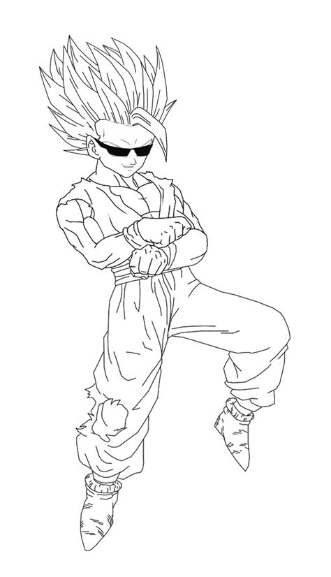 Gohan Super Saiyan 2 Coloring Pages At Free
