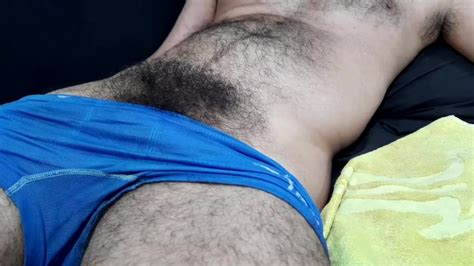 Fuzzy Guy Shows Off His Dark Bush On Cam
