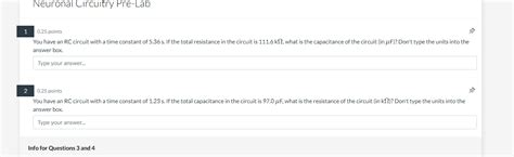 Solved Points You Have An RC Circuit With A Time Chegg Com