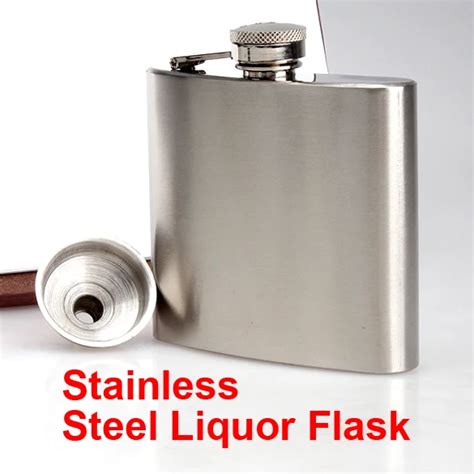 5 온스 힙 플라스크 스크류 캡 퍼널 캡 스테인레스 음료 주류 위스키 알코올hip Flaskdrinking Flasks Alcoholflask Alcohol