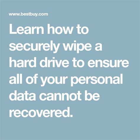 Learn How To Securely Wipe A Hard Drive To Ensure All Of Your Personal