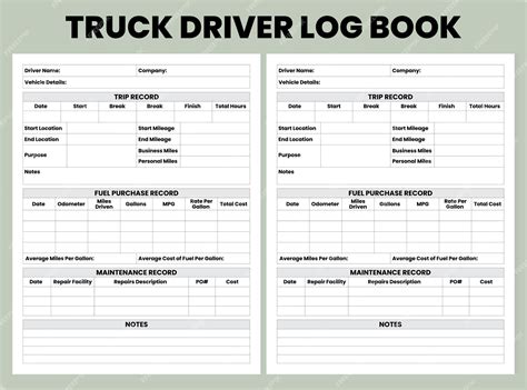 Truck Driver Log Sheet