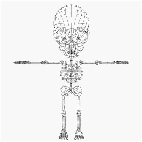 만화 해골 3d 모델 50 Max Free3d