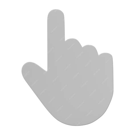 Premium Photo Hand Arrow Cursor Isolated On White Background 3d Render