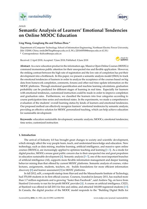Pdf Semantic Analysis Of Learners Emotional Tendencies On Online