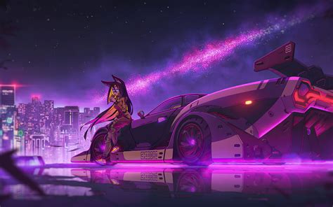 1440x900 Anime Girl Cyberpunk Ride 4k Wallpaper 1440x900 Resolution HD 4k Wallpapers Images