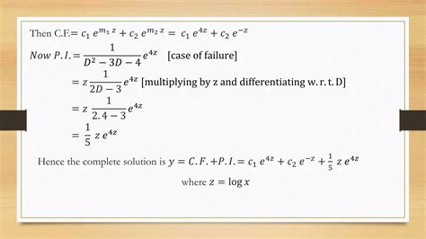 Homogeneous Linear Differential Equations Pptx