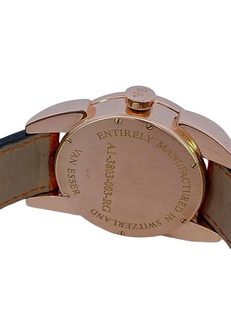 Van Esser A One Wrist Watch 18 Karat Gold Like New With Box And Papers For Sale At 1stdibs